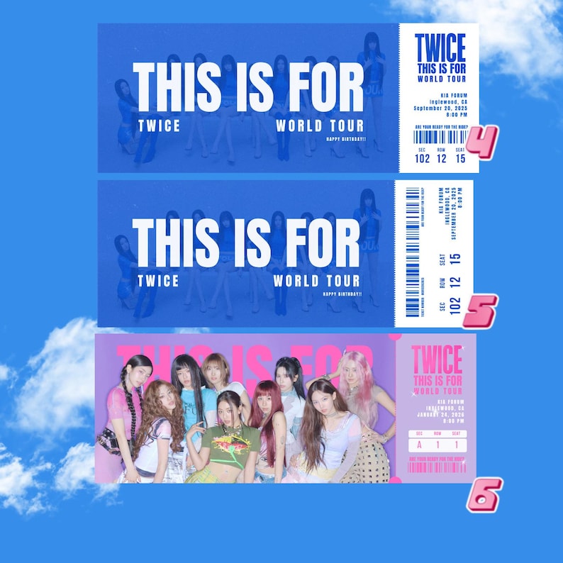 Twice THIS IS FOR Tour Commemorative Ticket | Souvenir Ticket ...