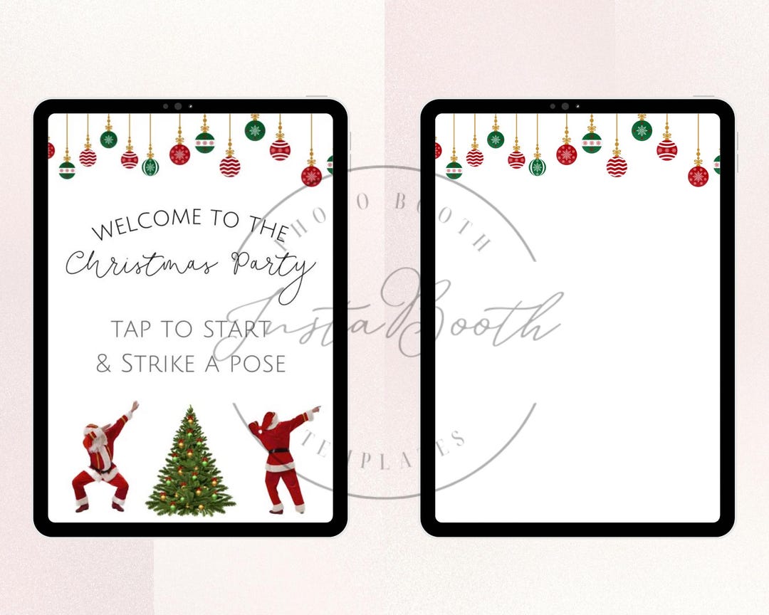 Christmas Tap-to-start Screen | Holiday Photo Booth Template | Santa ...