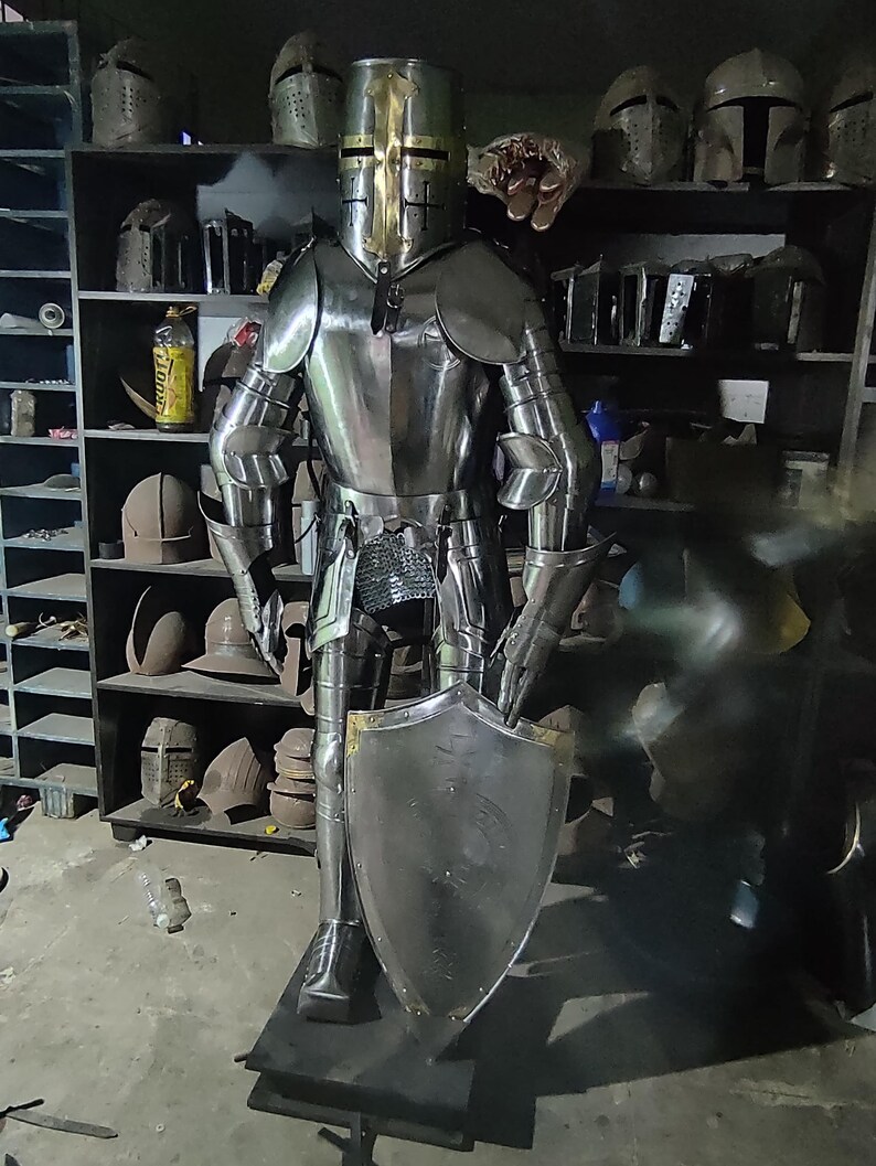 Templar Knight Full Armor Suit – Medieval Crusader Cosplay | LARP ...
