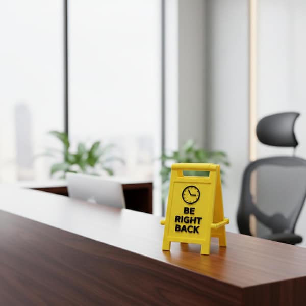 Away From Desk Sign - Etsy