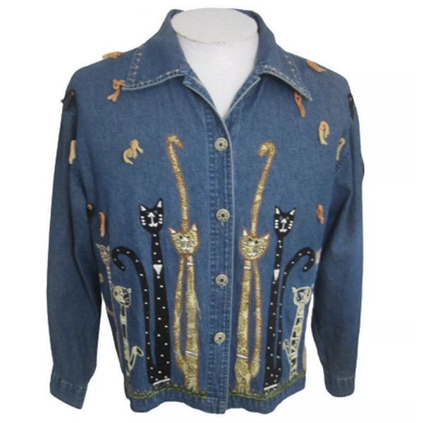 Cat Print Jacket - Etsy