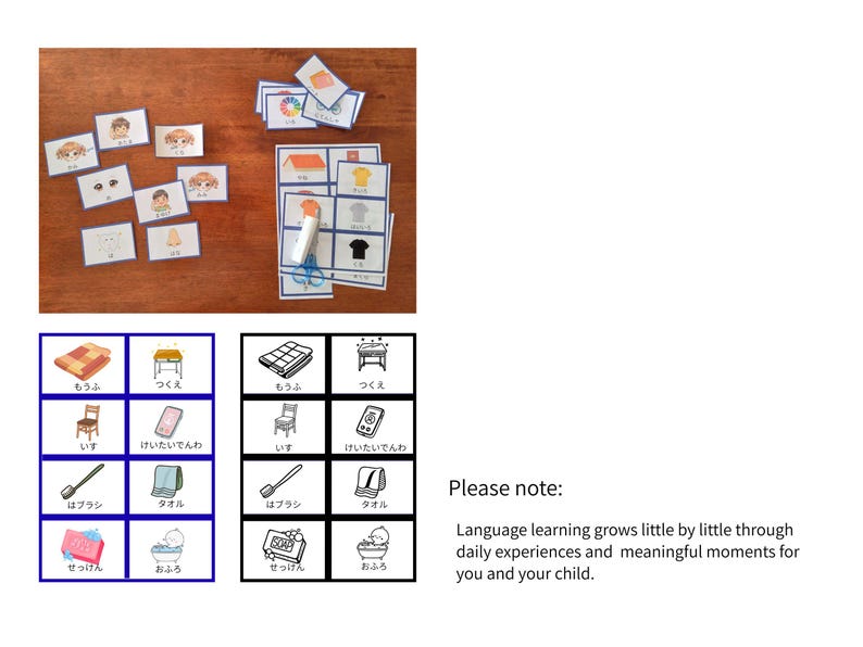 Japanese Noun Flashcards for Kids_ Printable Cards _ Coloring Cards and ...
