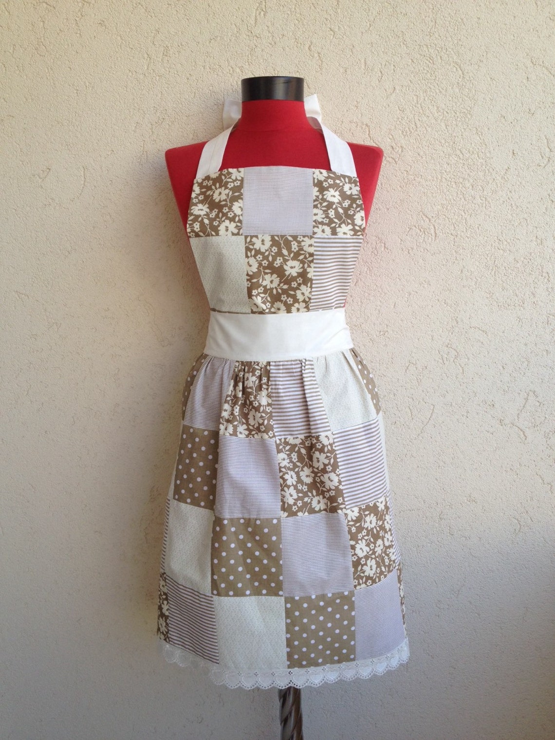 Patchwork Apron Retro Apron Full Apron Apron | Etsy