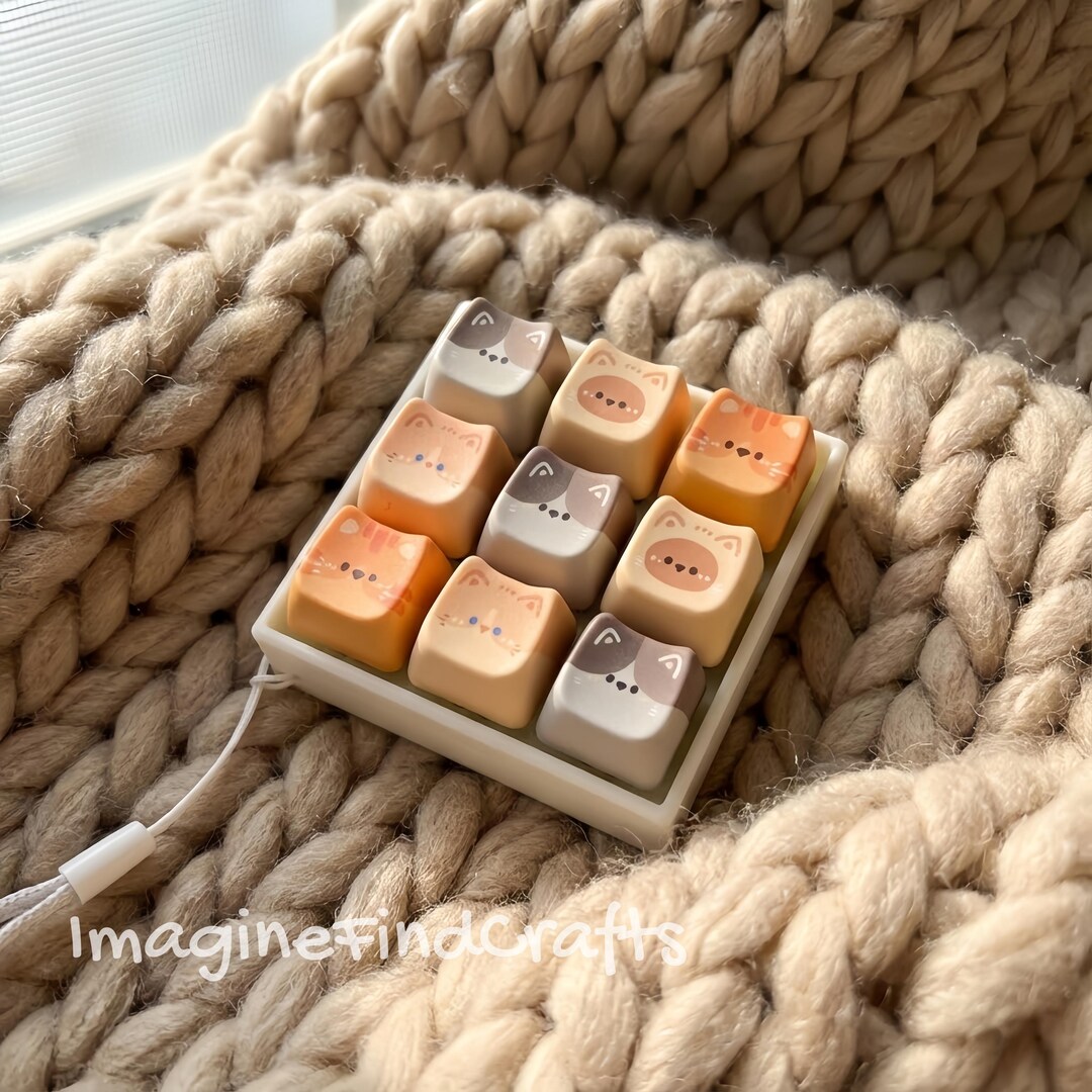 Cute Cat Keycap Fidget Toy, Squishy Mechanical Keyboard Button Stress ...