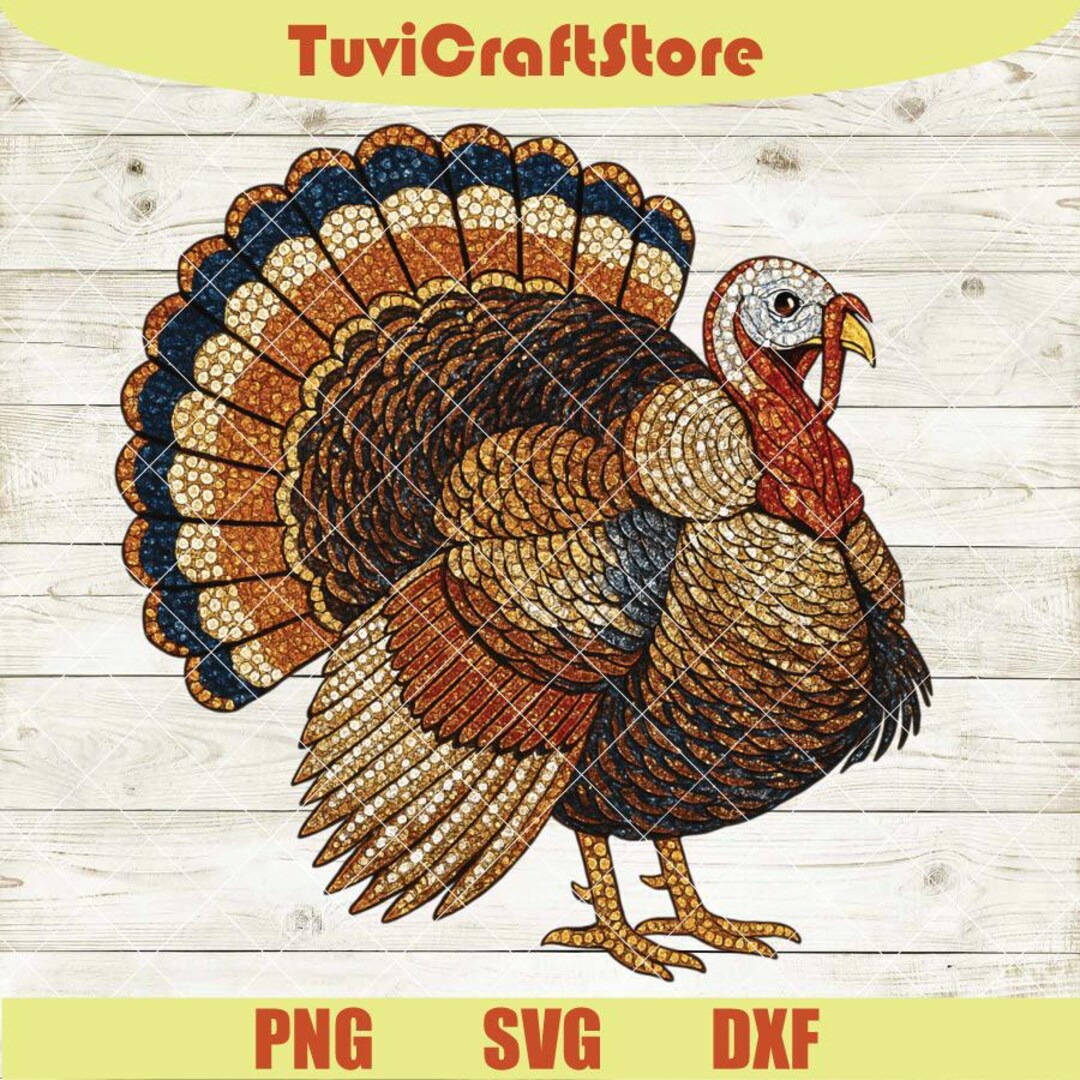 Faux Rhinestone Turkey Png Dazzle Turkey Png Preppy Thanksgiving Png ...