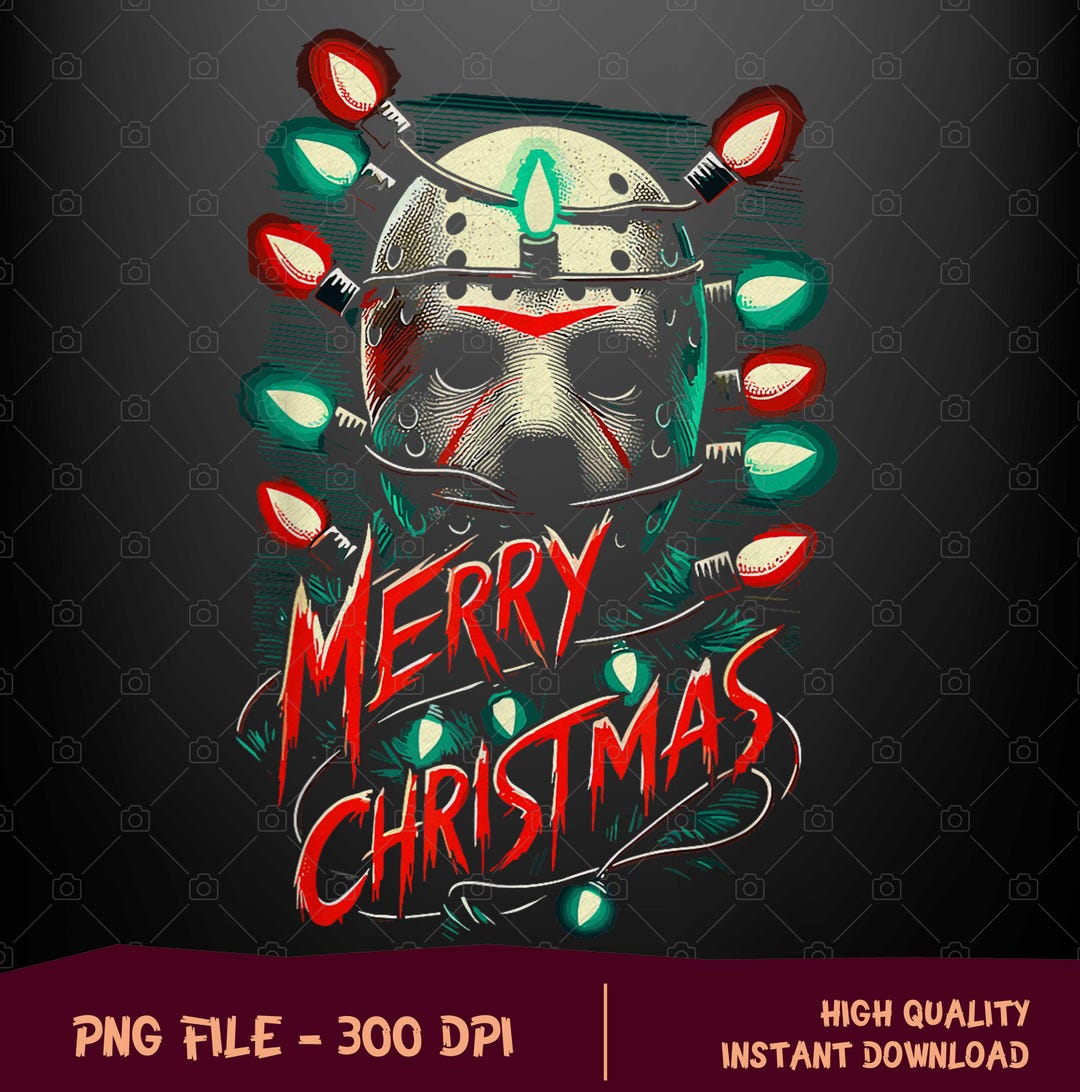 Merry Christmas Horror Movie Png, Christmas Design, Sublimation Design ...