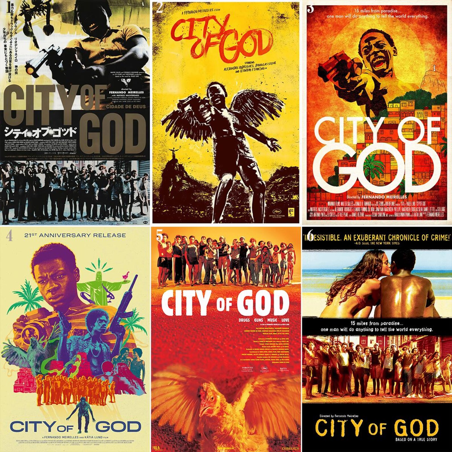 City of God Movie Poster,canvas Posters,high Quality Print Poster,home ...