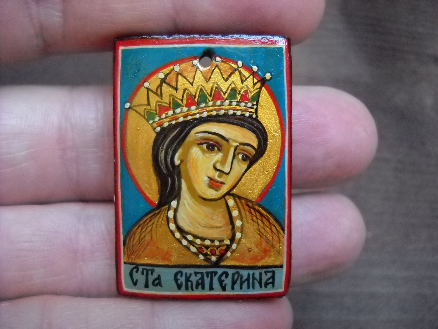Miniature Icon of Saint Catherine of Siena First Communion Nun Folk Art ...