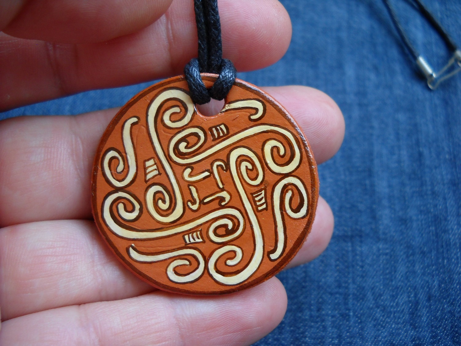 Celtic Jewelry, Irish Jewelry, Celtic Knot Clay Pendant Motifs Cucuteni ...