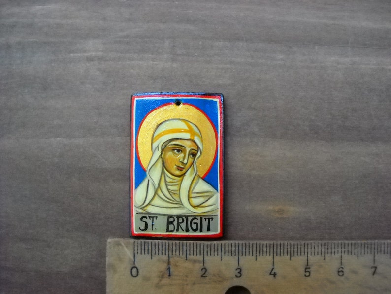 Miniature Icon of St BRIGID of Ireland Patronsaint of - Etsy