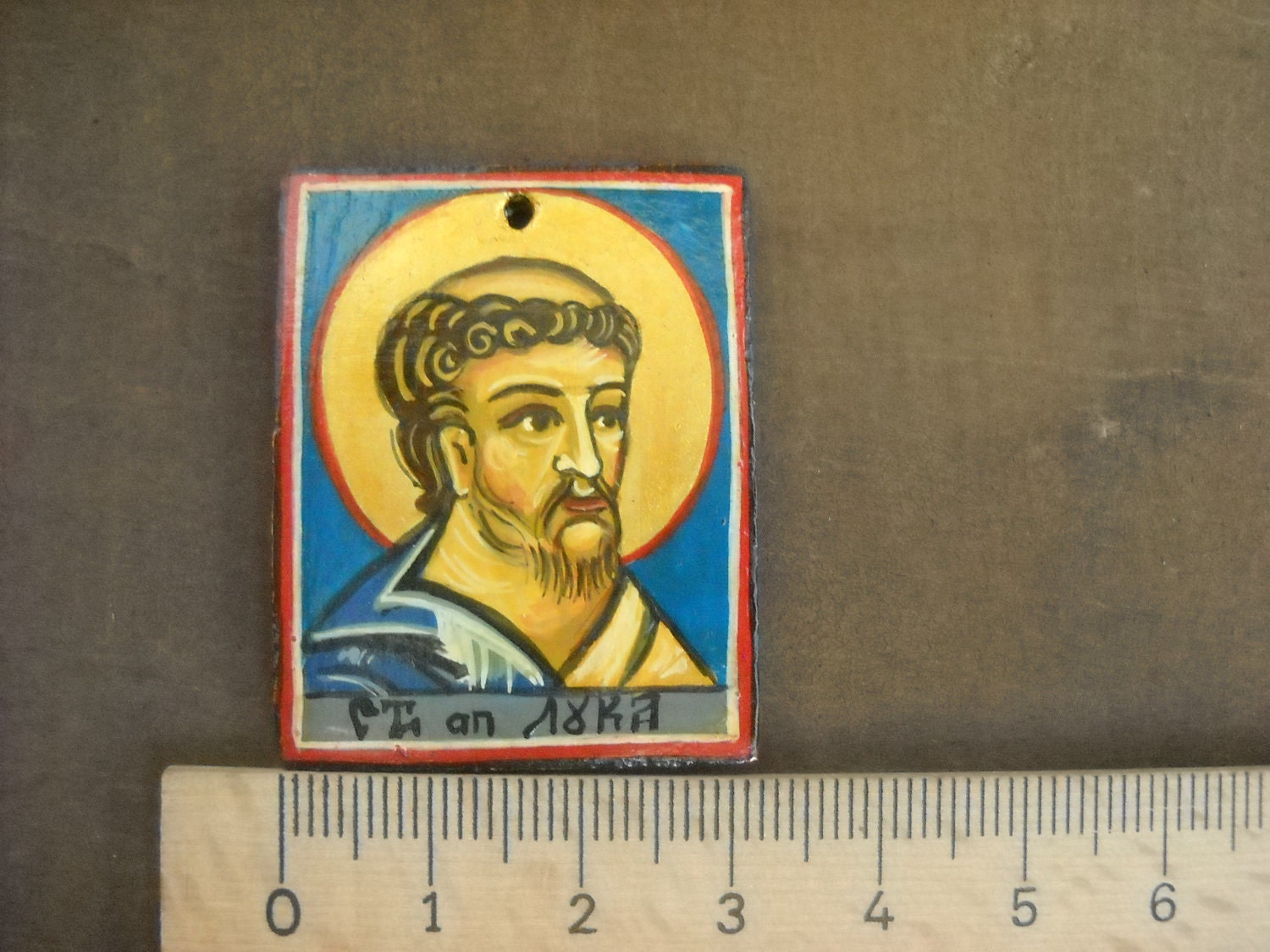 Miniature Icon of Saint Luke St Luke Pendant Patron of - Etsy