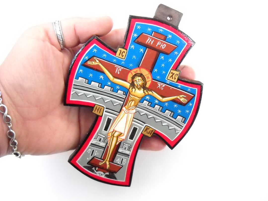 Wooden Crucifix- Jesus on the Cross- Crucifixion- Processional Wooden ...