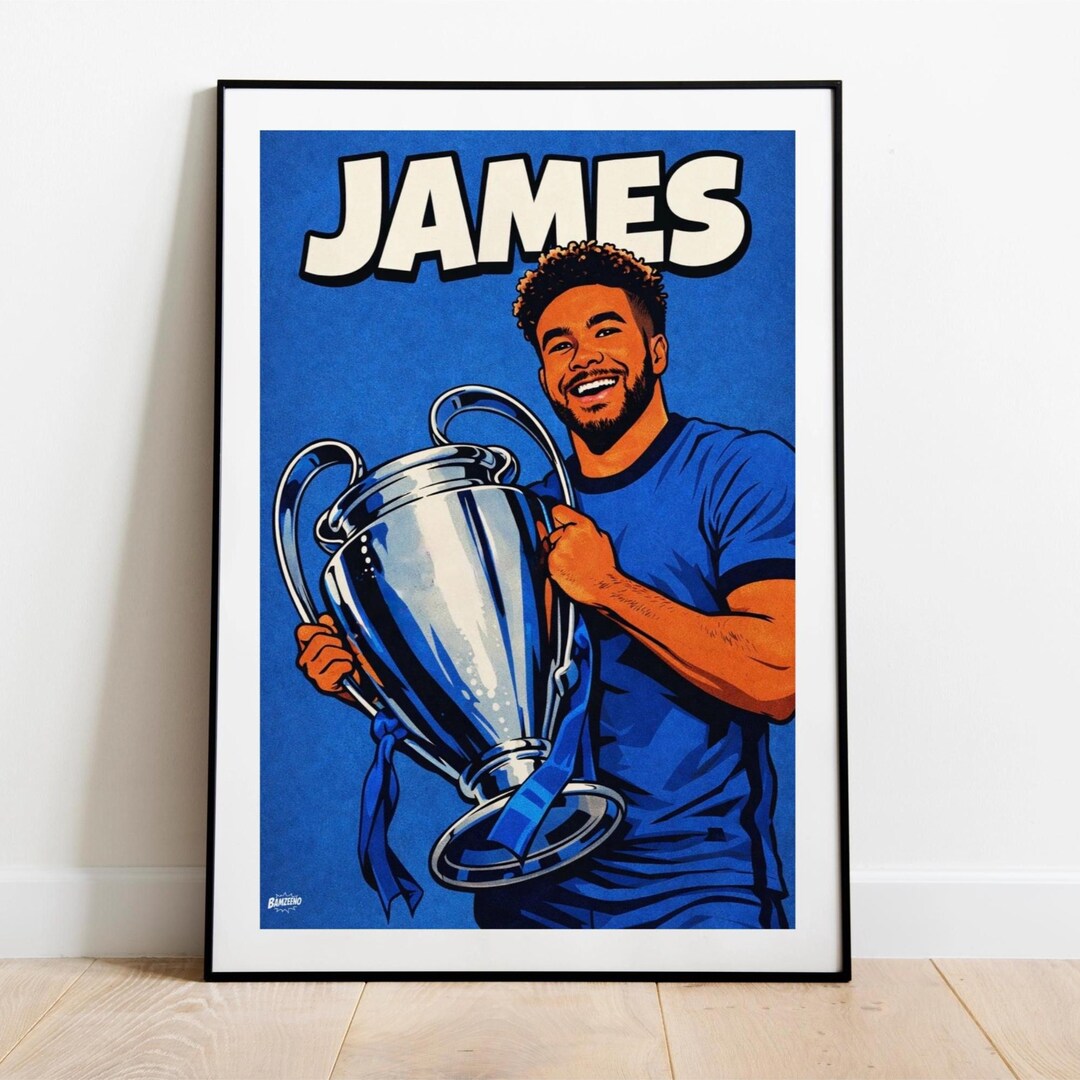 Reece James Poster - Comic Style Chelsea Fan Art Print - Etsy