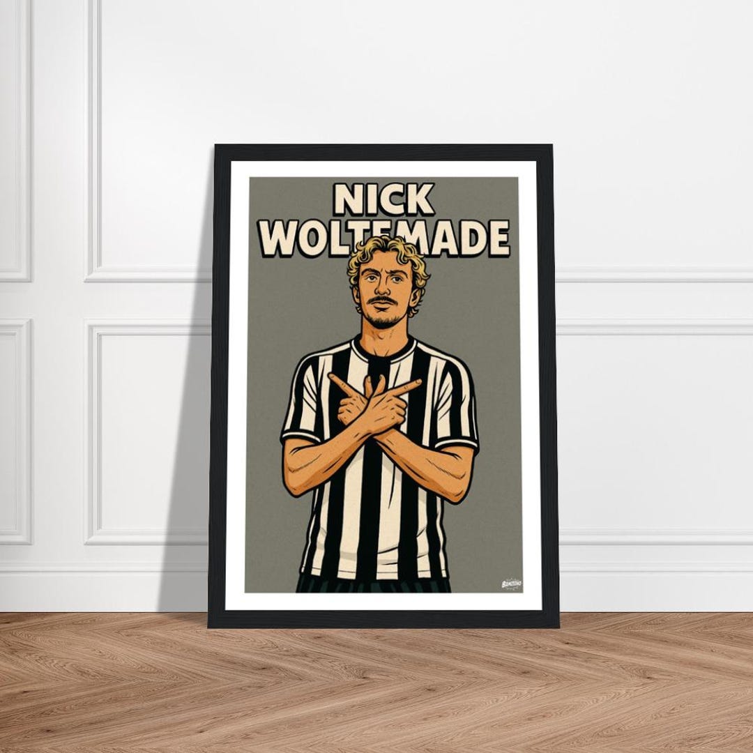 Nick Woltemade Poster - Comic Style Newcastle Fan Art Print - Etsy