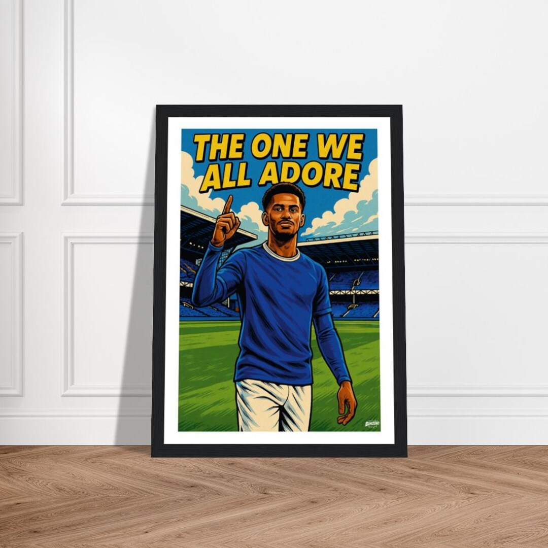 Iliman Ndiaye Poster - Everton Football Print - Comic Style - Football ...