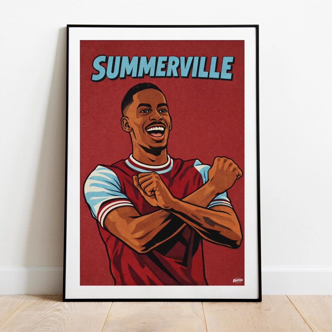 Crysencio Summerville Poster - Comic Style West Ham United Fan Art ...