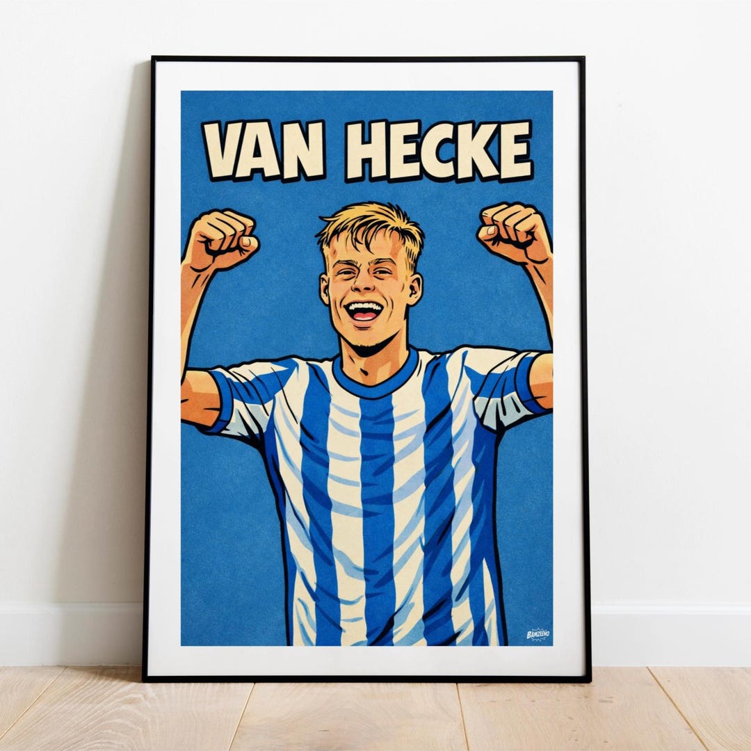 Jan Paul Van Hecke Poster - Comic Style Brighton & Hove Albion Fan Art ...