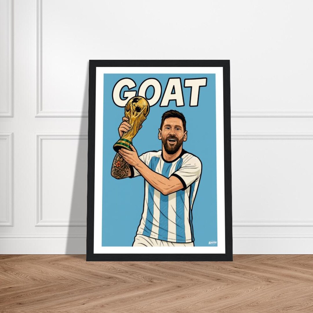 Messi Poster - Argentina Football Print - Comic Style - Football Poster ...
