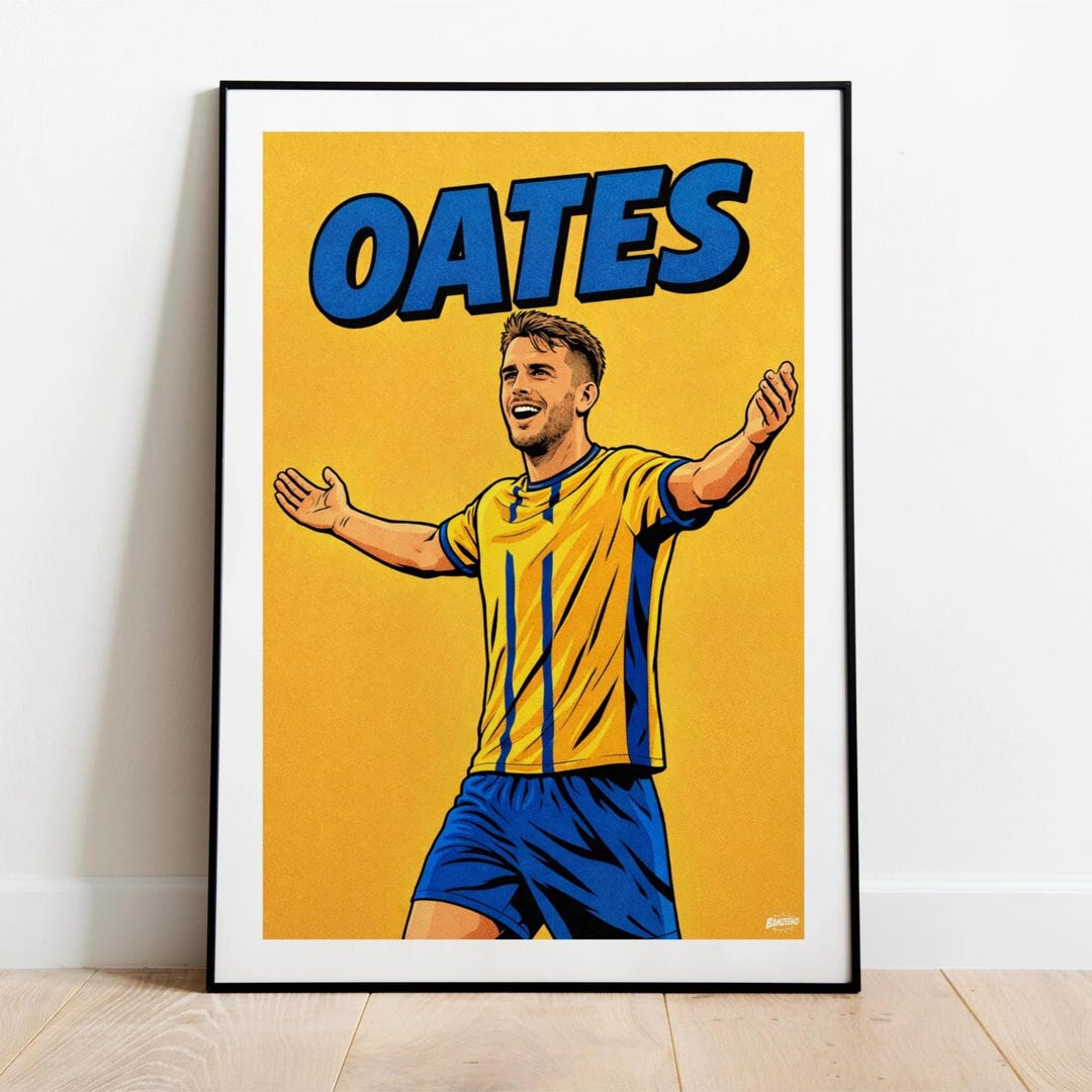 Rhys Oates Poster - Comic Style Mansfield Town Fan Art Print - Etsy