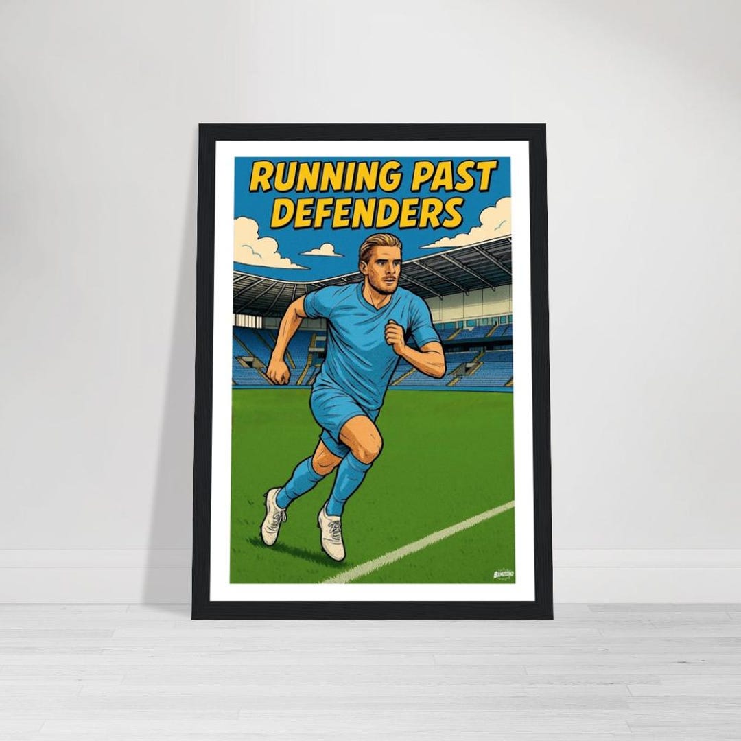 Jack Rudoni Poster - Comic Style Football Print - A4, A3, A2, A1 - Etsy