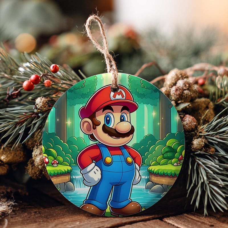 Super Mario Ceramic Ornament - Etsy