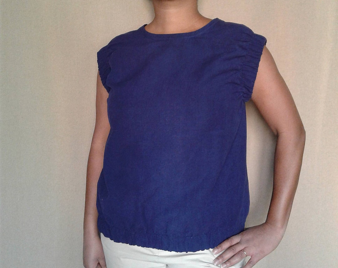 Elastic/gathered Hem and Sleeve Top - Etsy