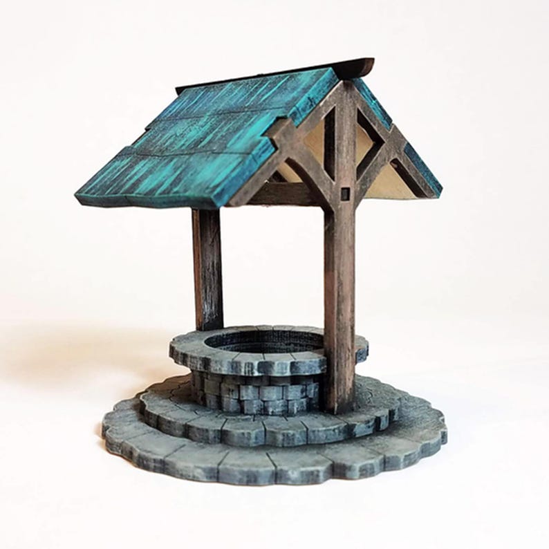 Medieval Wishing Well Laser Cut DXF File, Garden Woodworking Plan DIY ...