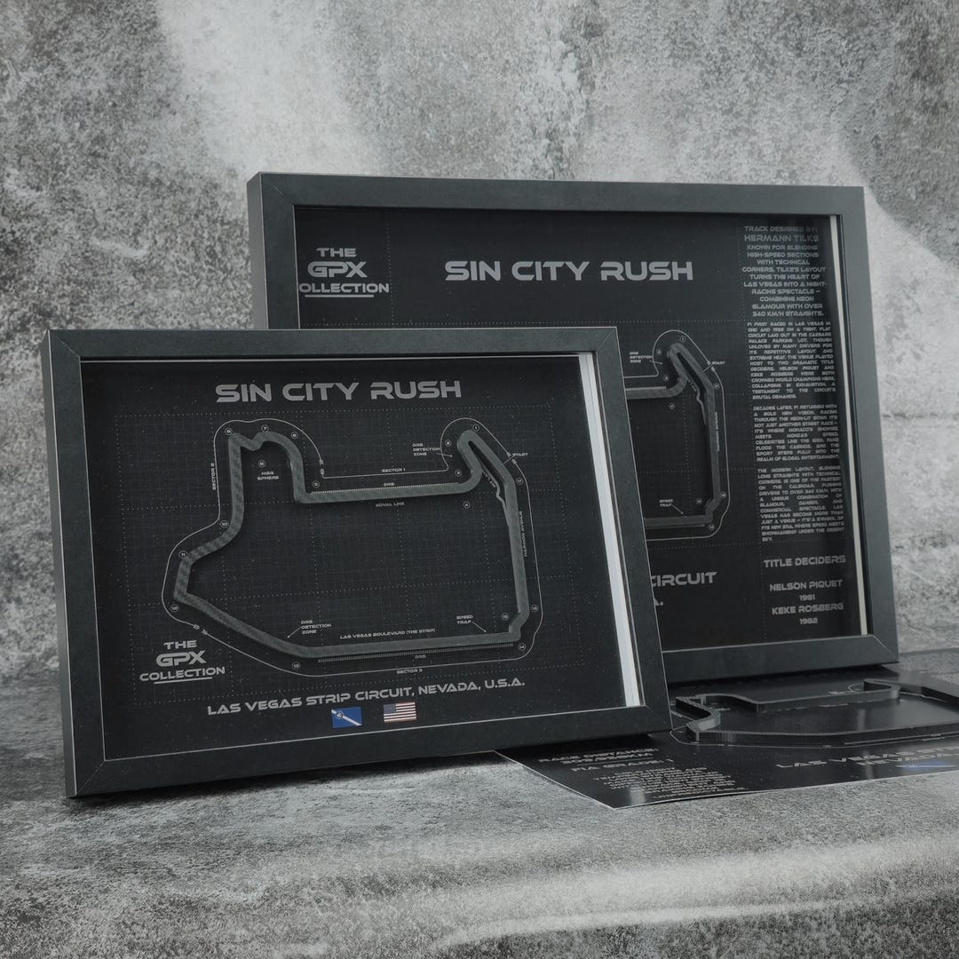 Las Vegas 3D Track Map Print – Vegas GP Formula 1 Circuit Poster – GPX ...