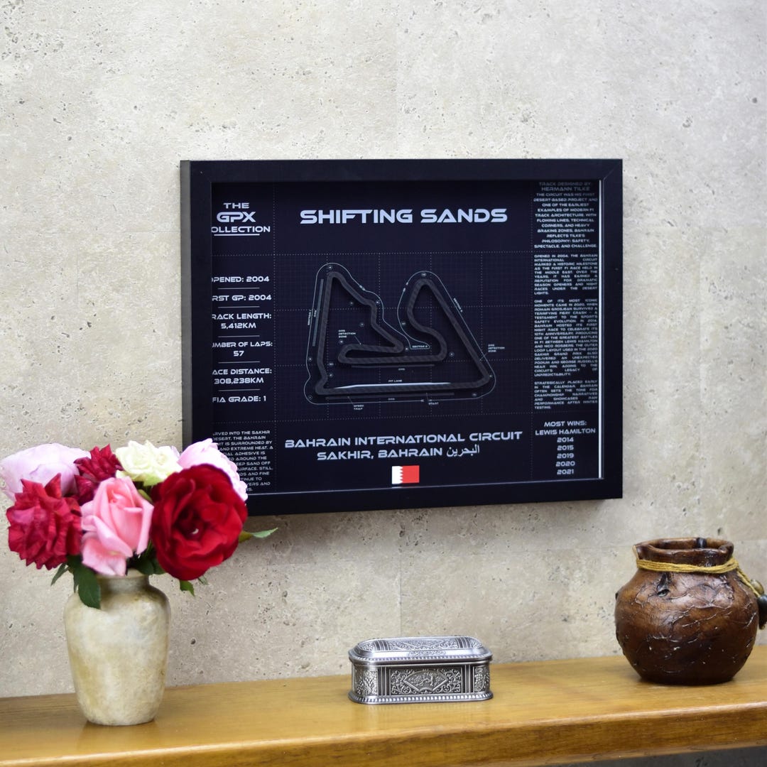 Bahrain F1 Track 3D Map - Formula 1 Racing Wall Art - Etsy