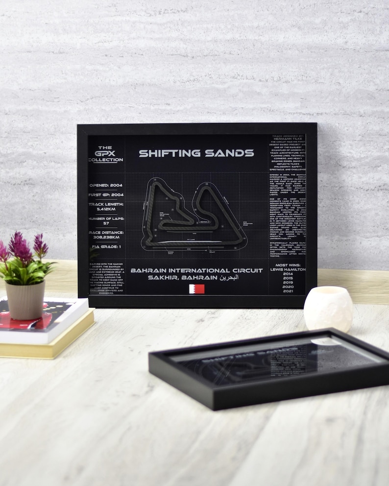Bahrain F1 Track 3D Map - Formula 1 Racing Wall Art - Etsy