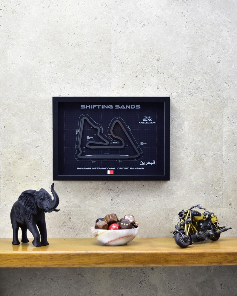 Bahrain F1 Track 3D Map - Formula 1 Racing Wall Art - Etsy