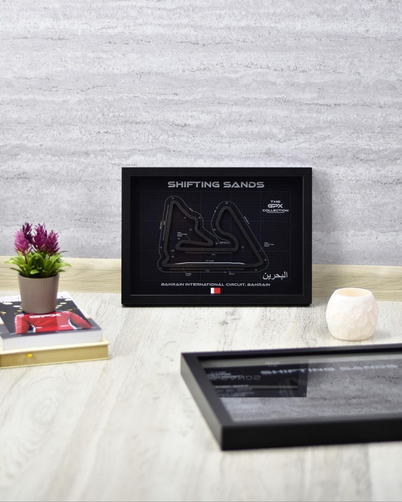 Bahrain F1 Track 3D Map - Formula 1 Racing Wall Art - Etsy