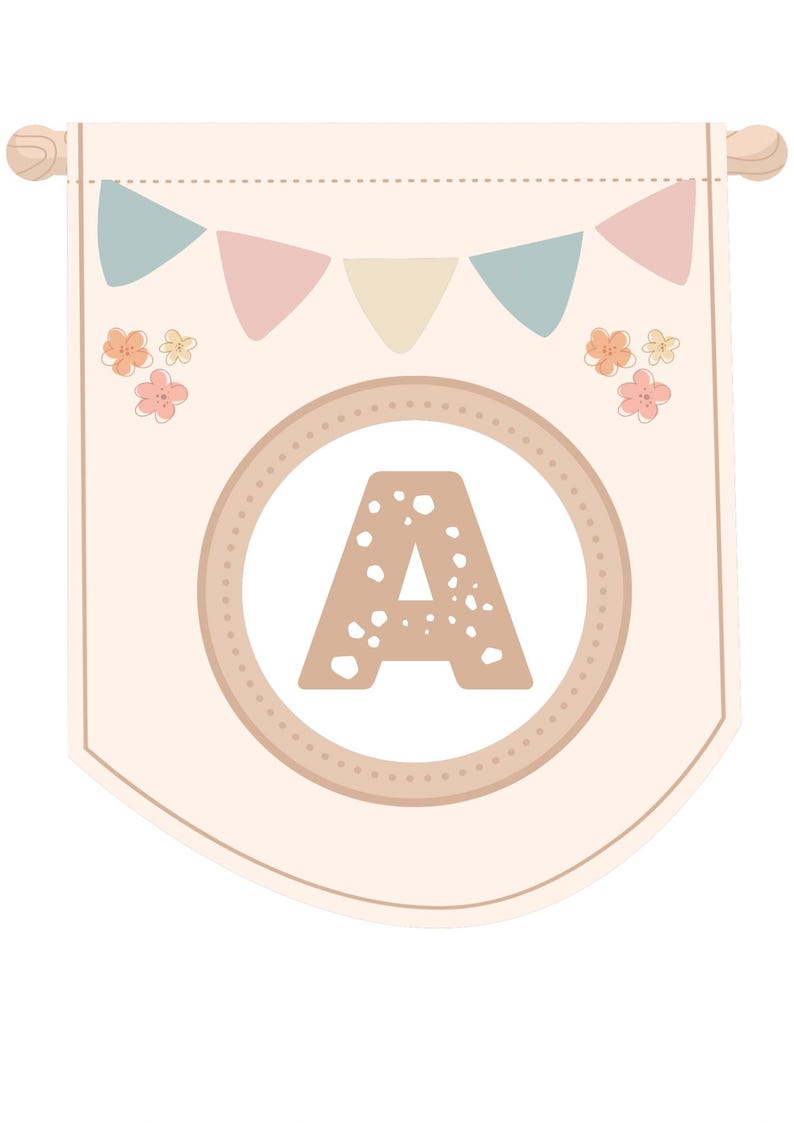 Printable Alphabet Flag Banner – A to Z Digital Download – Kids Room ...