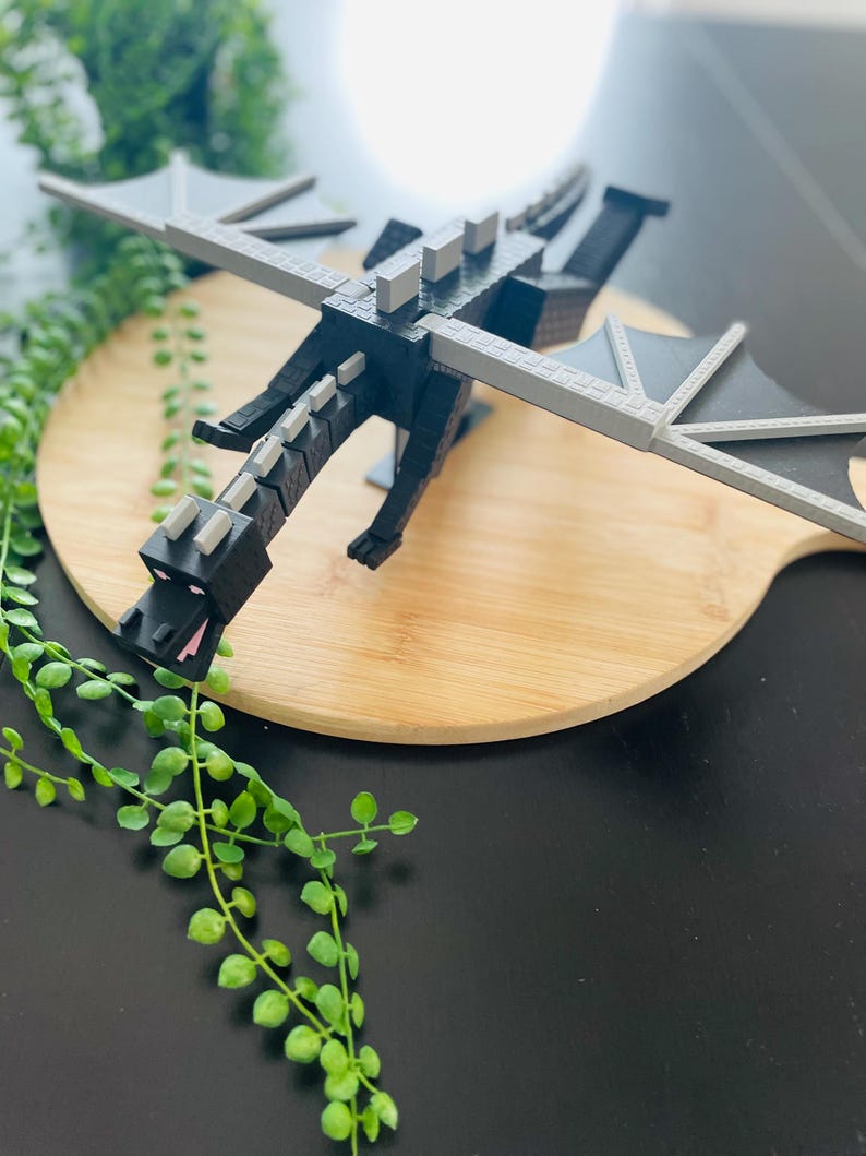 Flexi Minecraft Ender Dragon | 3D Printed Flexible Figure Moving Neck ...
