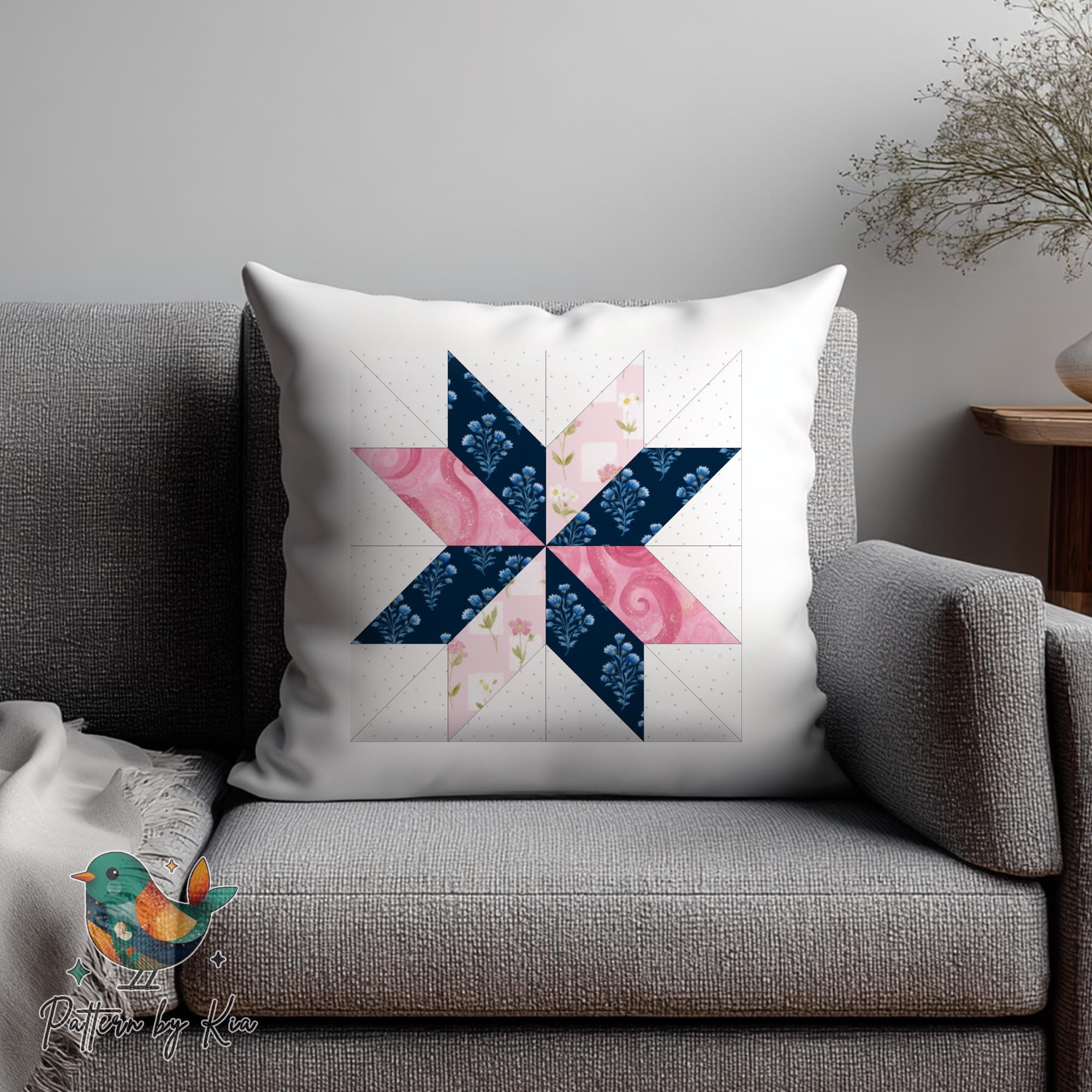 8 Pointed Star Quilt Block Pattern: Foundation Paper Piecing (PDF ...