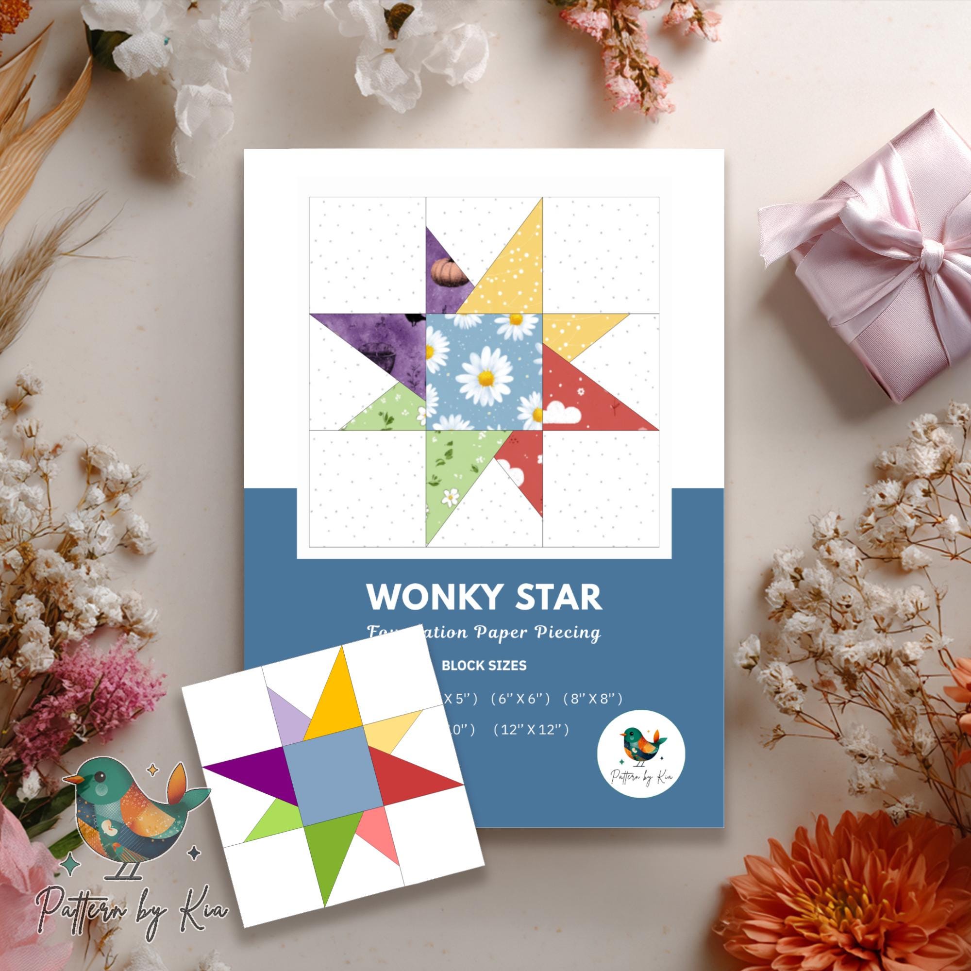 Wonky Star Quilt Block: 6 Sizes | Foundation Paper Piecing | PDF ...