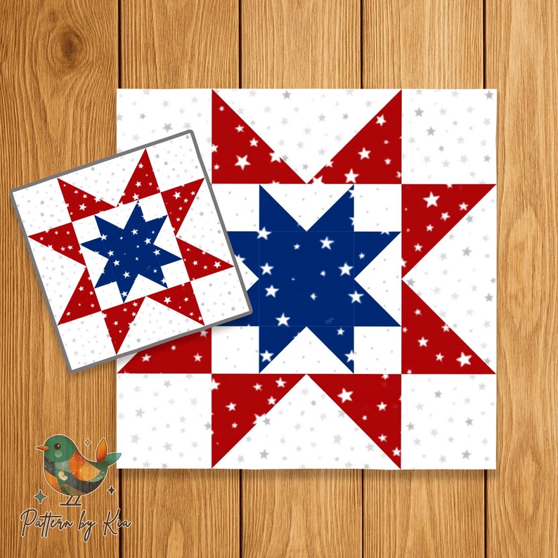 Star in a Star Quilt Block Pattern: Foundation Paper Piecing (PDF ...