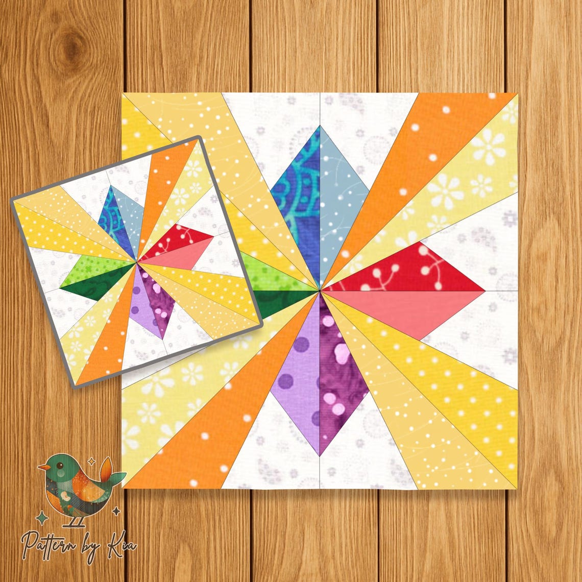 Shining Star Quilt Block Pattern: FPP (PDF Download) - Etsy