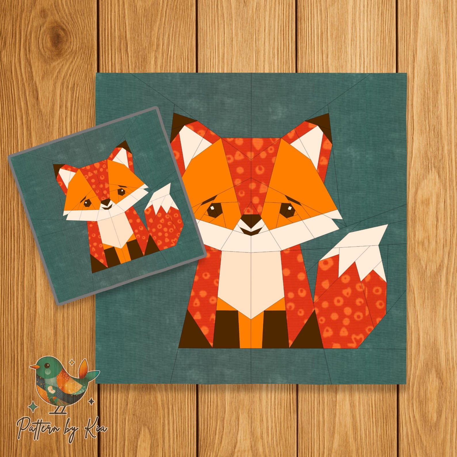 Fox FPP Quilt Pattern, 2 Size Template (PDF Download) - Etsy