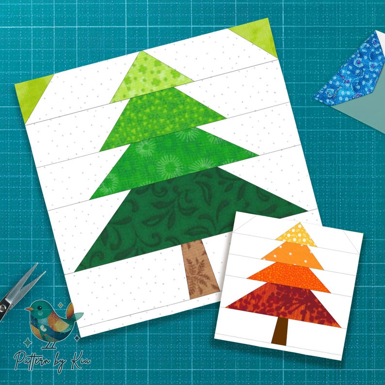 Evergreen Tree Quilt Block Pattern: Foundation Paper Piecing (PDF ...