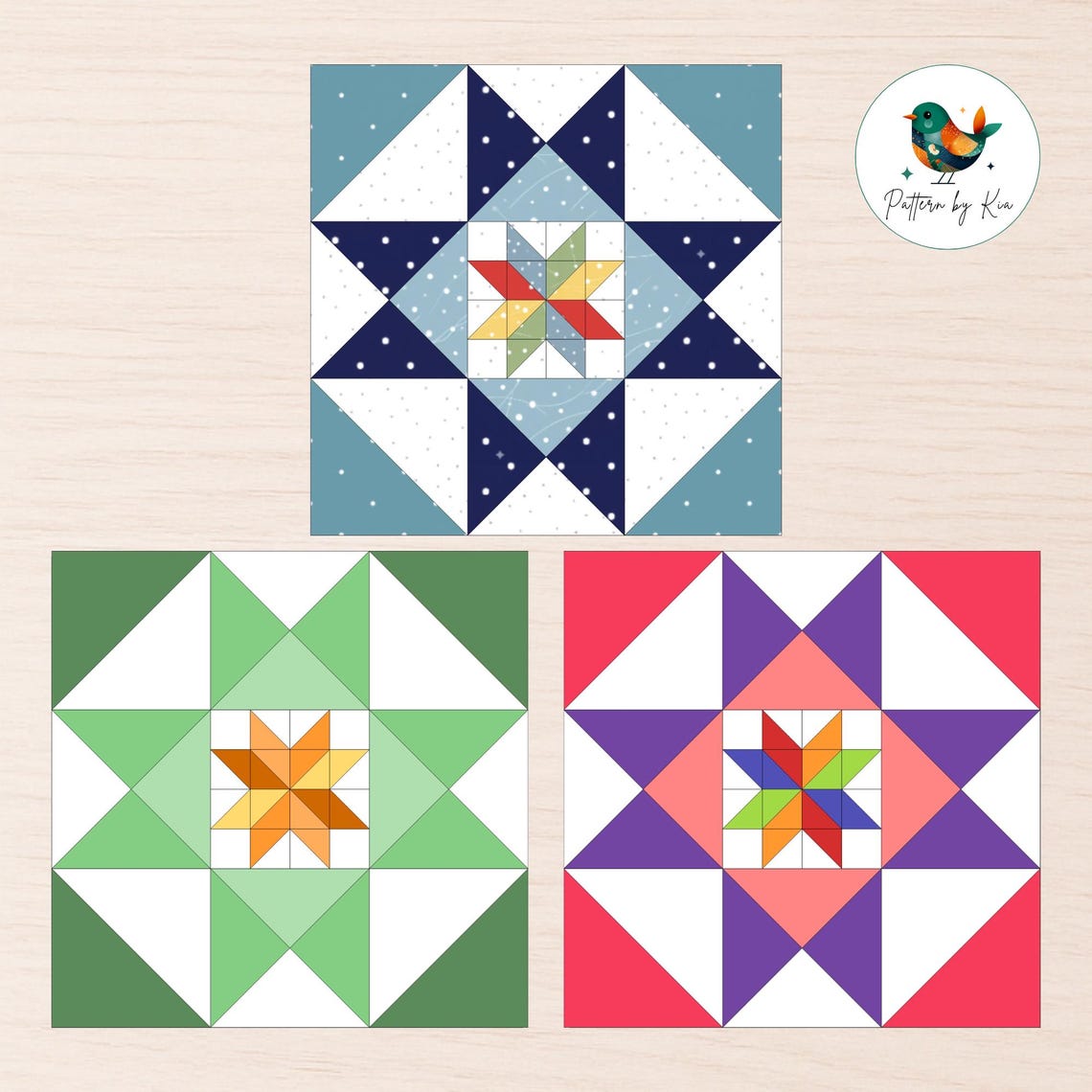 Ohio Star Quilt Block Pattern: Modern 8-point Star (digital Download ...