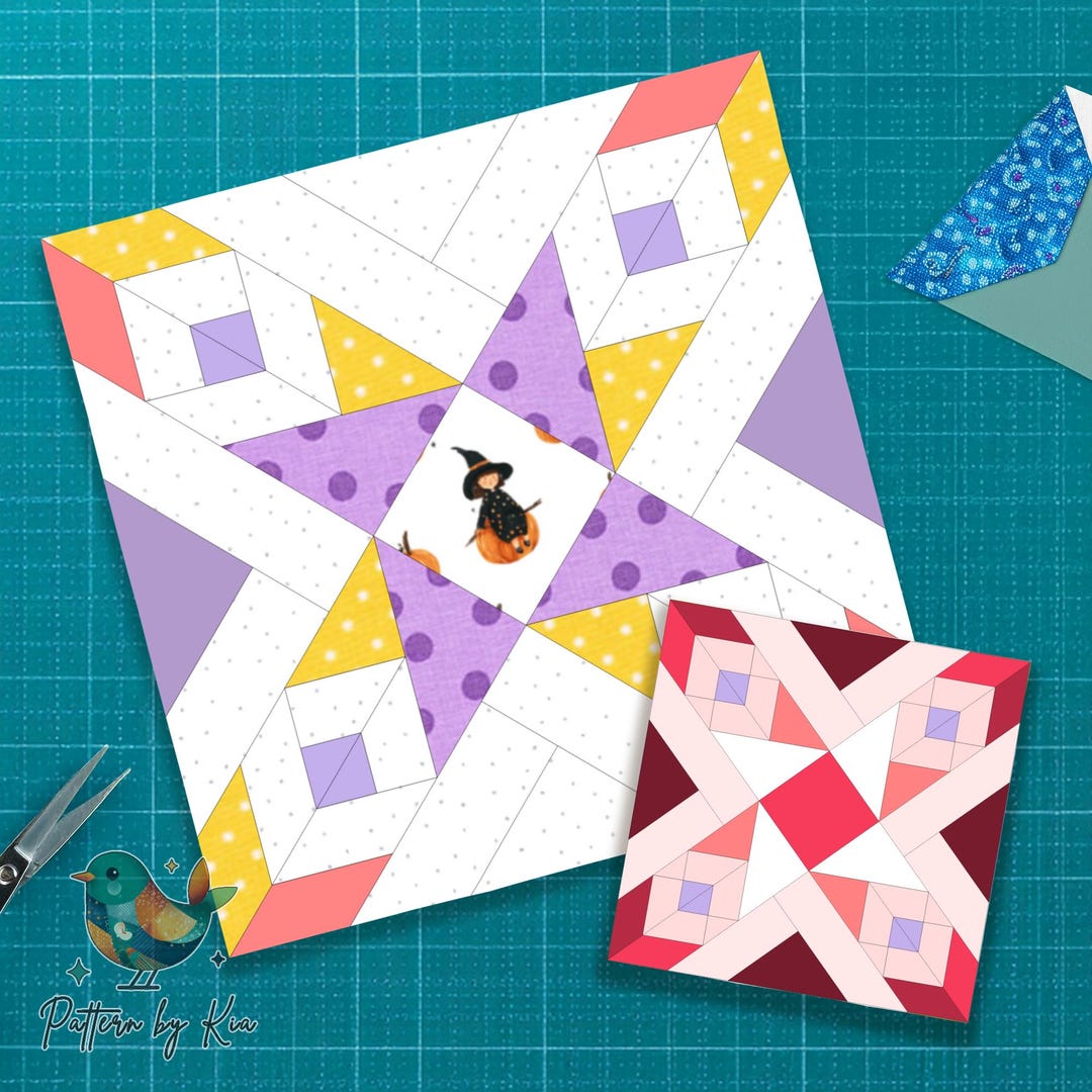Log Cabin Star Quilt Block Pattern: Foundation Paper Piecing (PDF ...