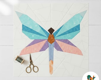 Dragonfly FPP Pattern - PDF Download - Foundation Paper Piecing - Etsy
