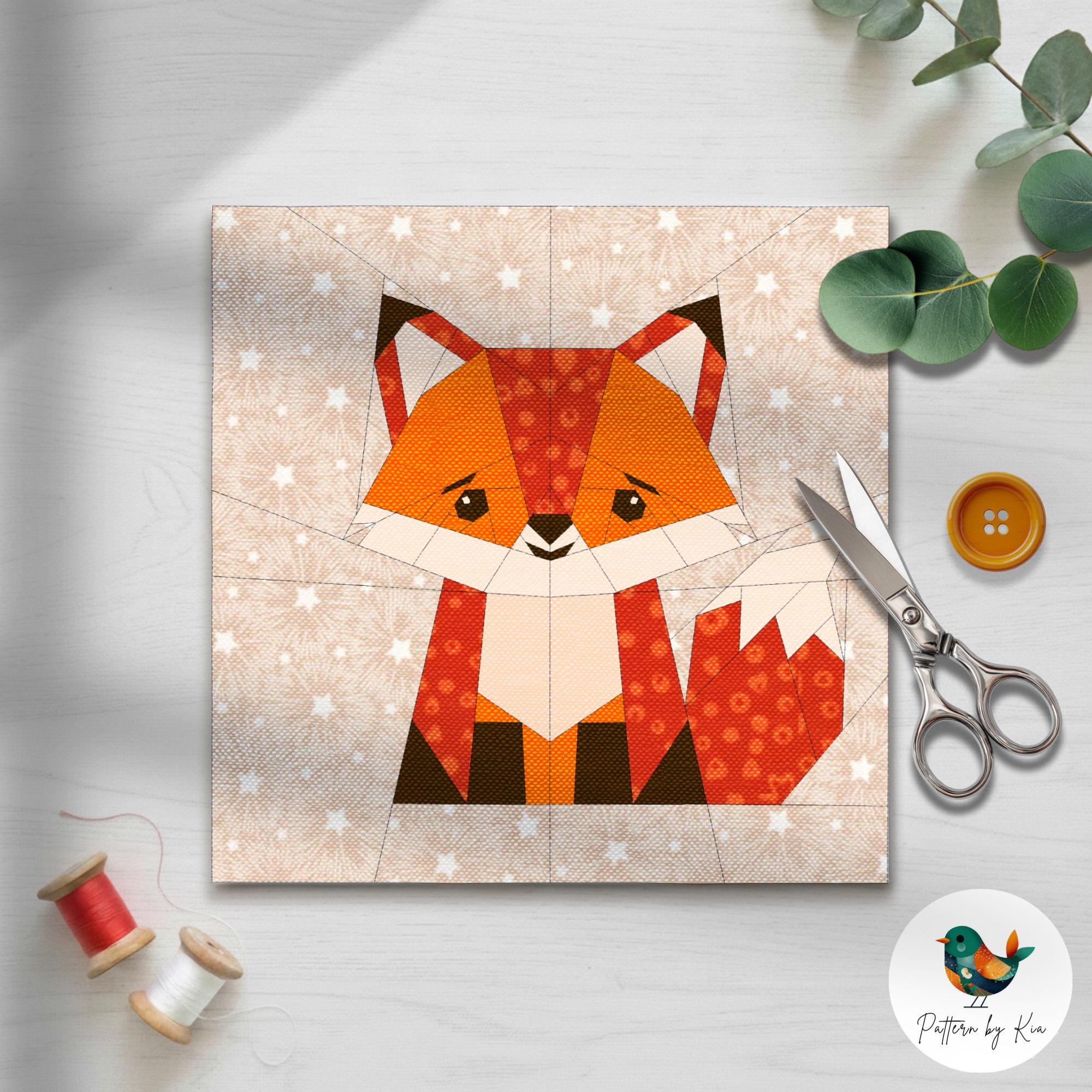 Fox FPP Quilt Pattern, 2 Size Template (PDF Download) - Etsy