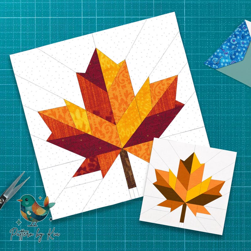 Maple Leaf Pattern Block - Etsy