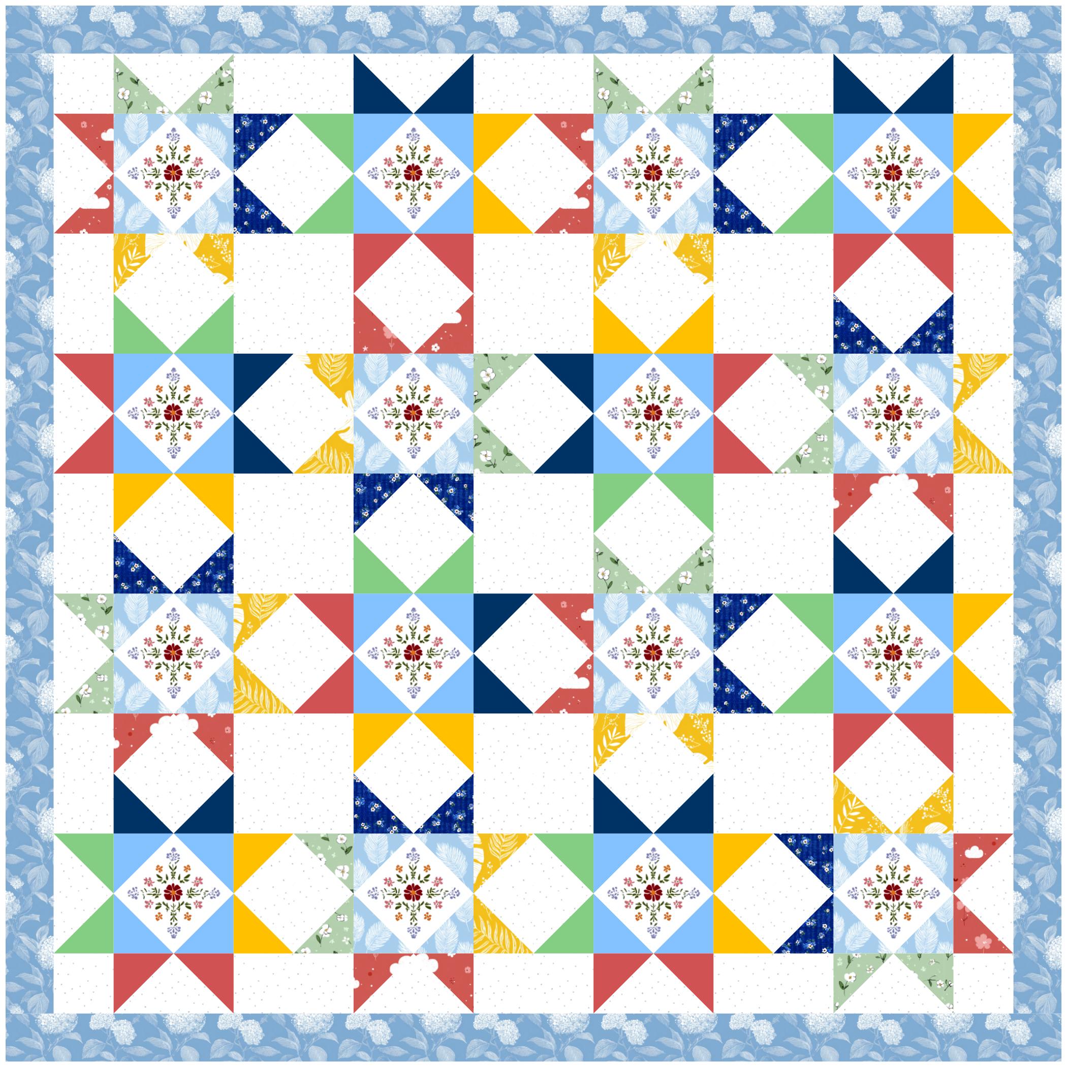 Sawtooth Star Quilt Block Pattern: 6 Sizes, Foundation Paper Piecing ...