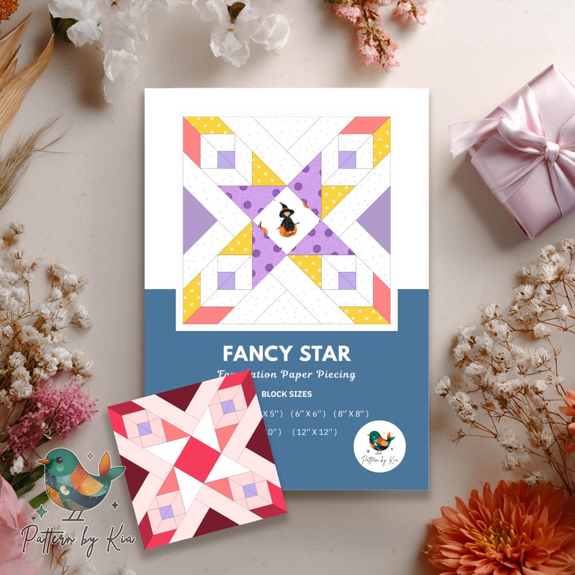 Log Cabin Star Quilt Block Pattern: Foundation Paper Piecing (PDF ...