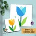 Tulip Quilt Block Pattern: FPP Foundation Paper Piecing, 5 Sizes (PDF ...