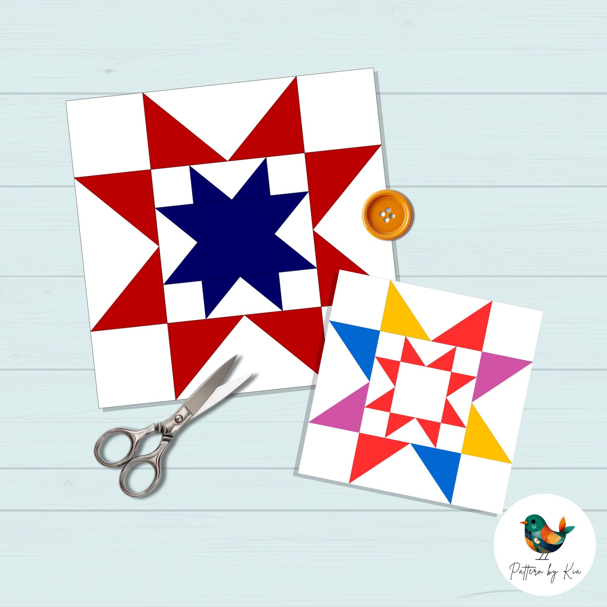 10 Scrappy Star Quilt Block Bundle, Foundation Paper Piecing, Star Fpp ...