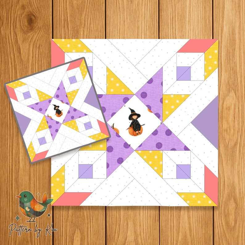 Log Cabin Star Quilt Block Pattern: Foundation Paper Piecing (PDF ...